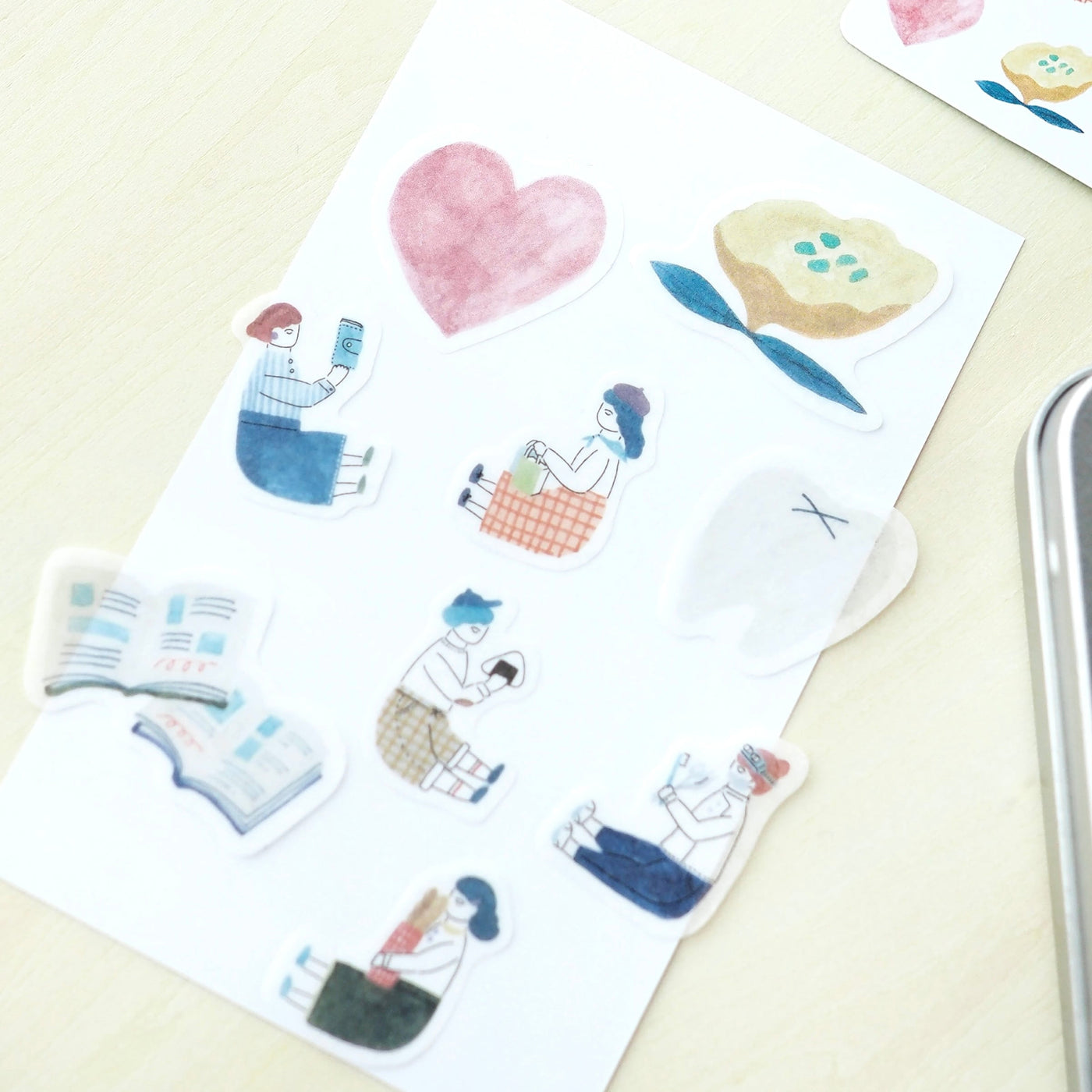 ASANEL フレークシール 座ってるちゃんの住む街 | 八文字屋OnlineStore