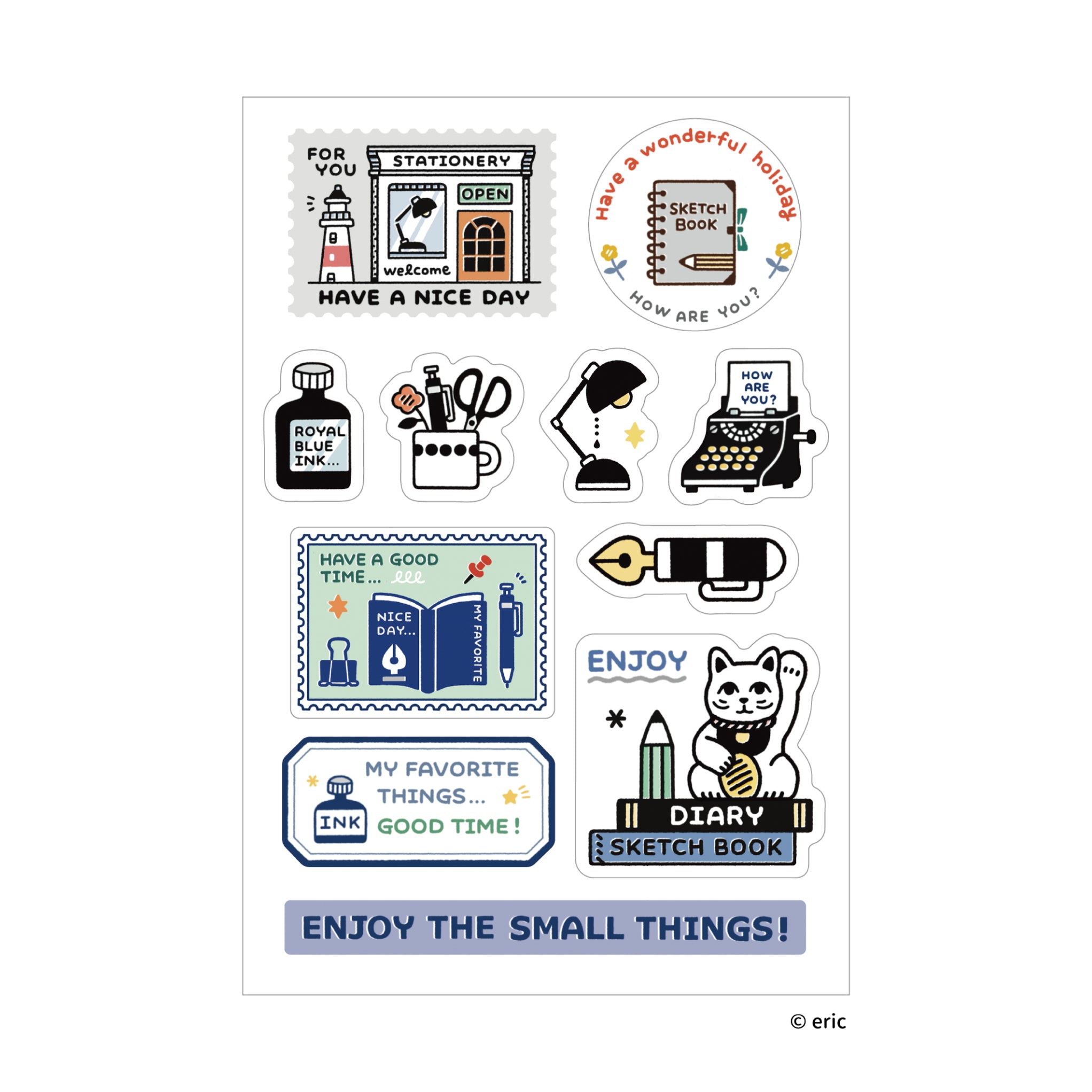 eric MULTI STICKER ENJOY | 八文字屋OnlineStore