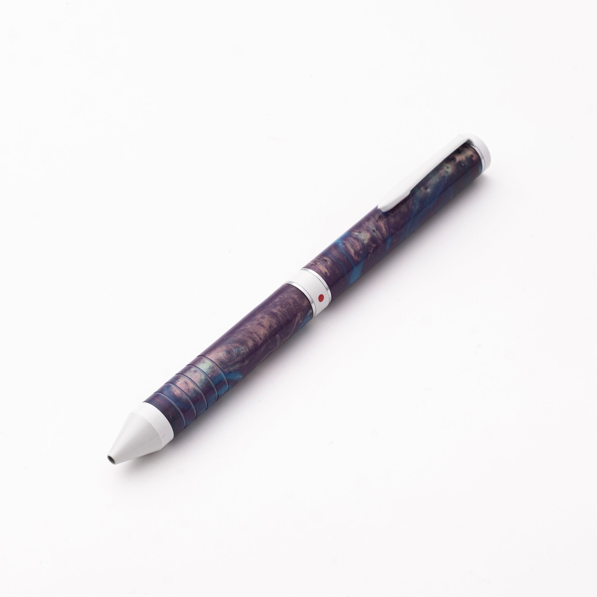 Marvelous Tri-Color Ballpoint Pen Fabulous White Resin | Hachimonjiya ...